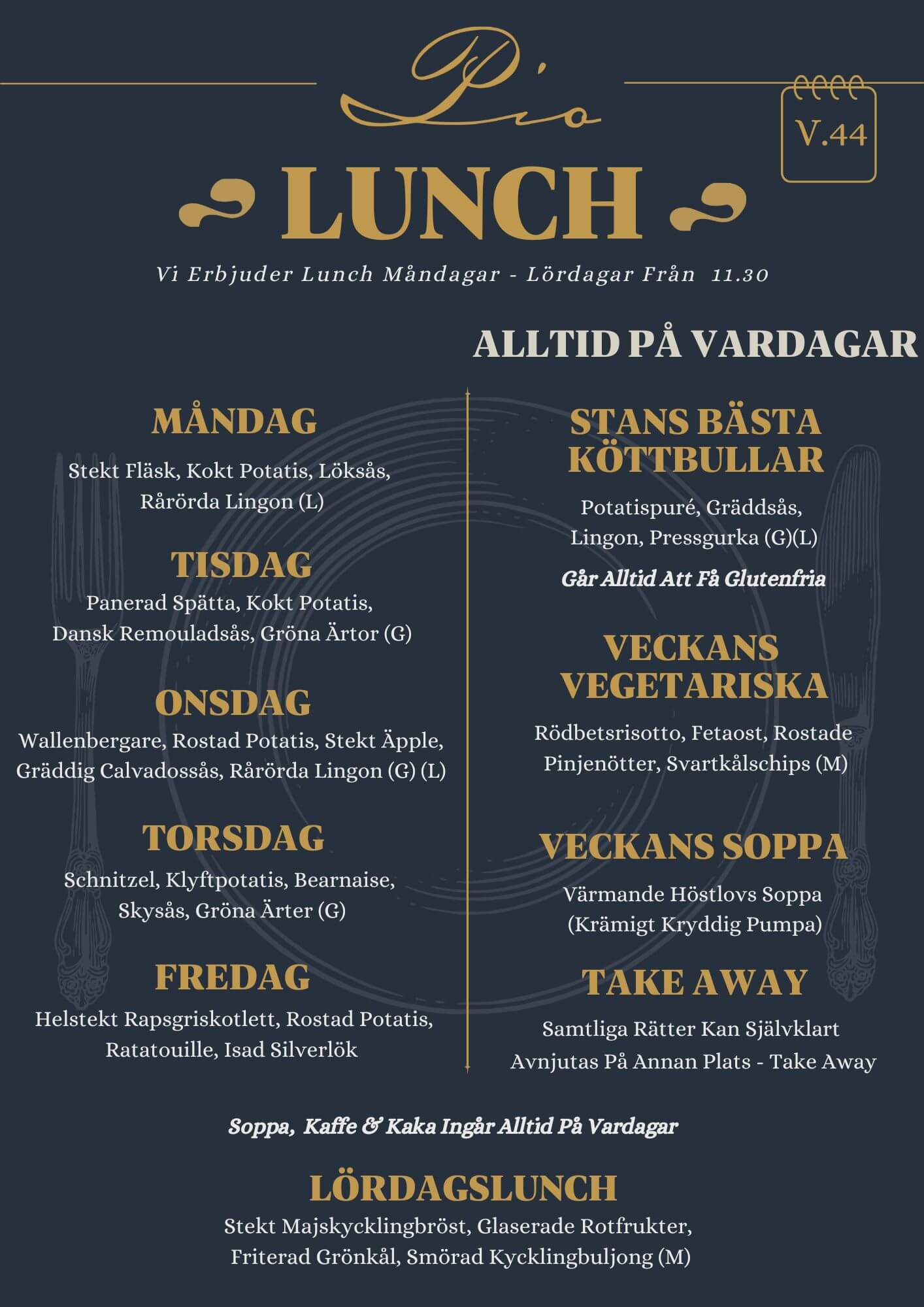 Lunch i Halmstad – Dagens lunch & vegetariskt på Pio Restaurang & Bar